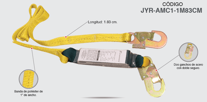 Amortiguadores sencillos banda poliester JYR-AMC1-1M83CM - JYR-AMC1-1M8 ...