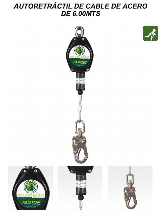 Retráctil cable de acero de 6 mts - N9420 - Retractil - Equipo para ...
