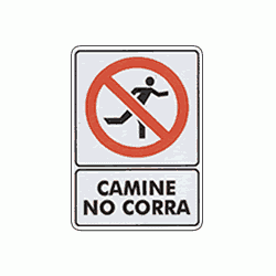Camine no corra - R14 - Señalamiento restrictivo - Señalamientos - R14 ...
